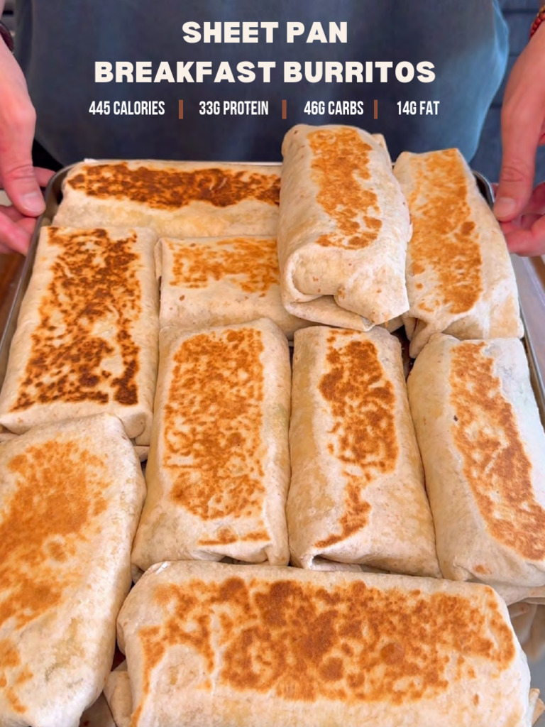 Sheet Pan Breakfast Burritos Detailed | PDF | Burrito | Sausage