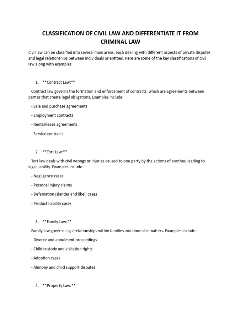 Civil vs. Criminal Law Explained | PDF | Crimes | Crime & Violence
