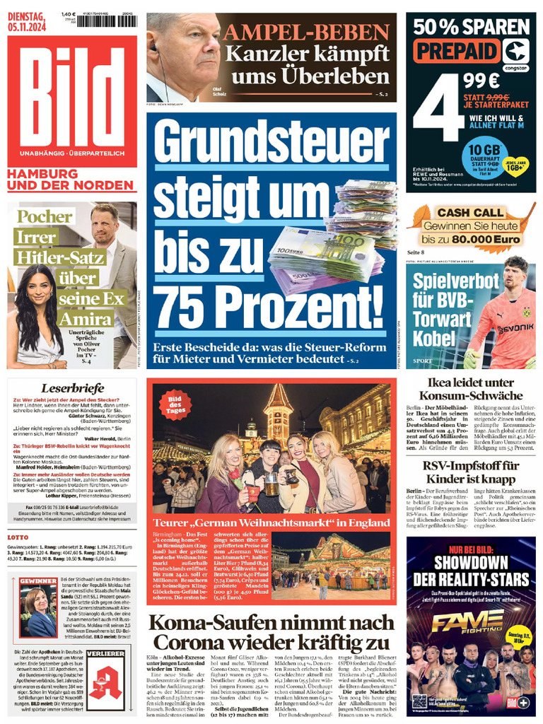 Bild Zeitung Vom 05. November 2024 | PDF