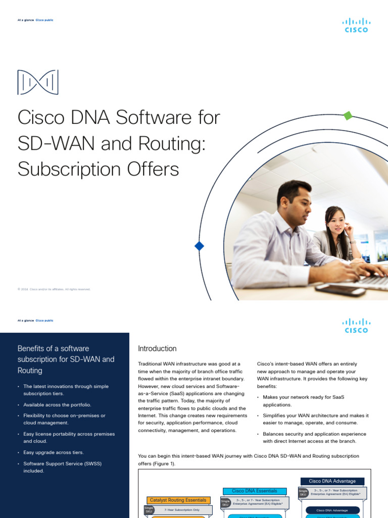 Cisco DNA Software SD-WAN and Routing | PDF | Cloud Computing | Subscription Business Model