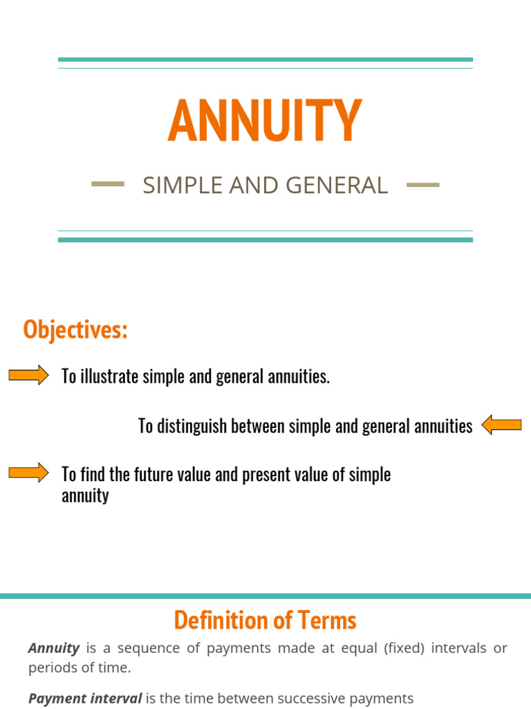 Understanding Simple and General Annuities | PDF | Present Value | Interest