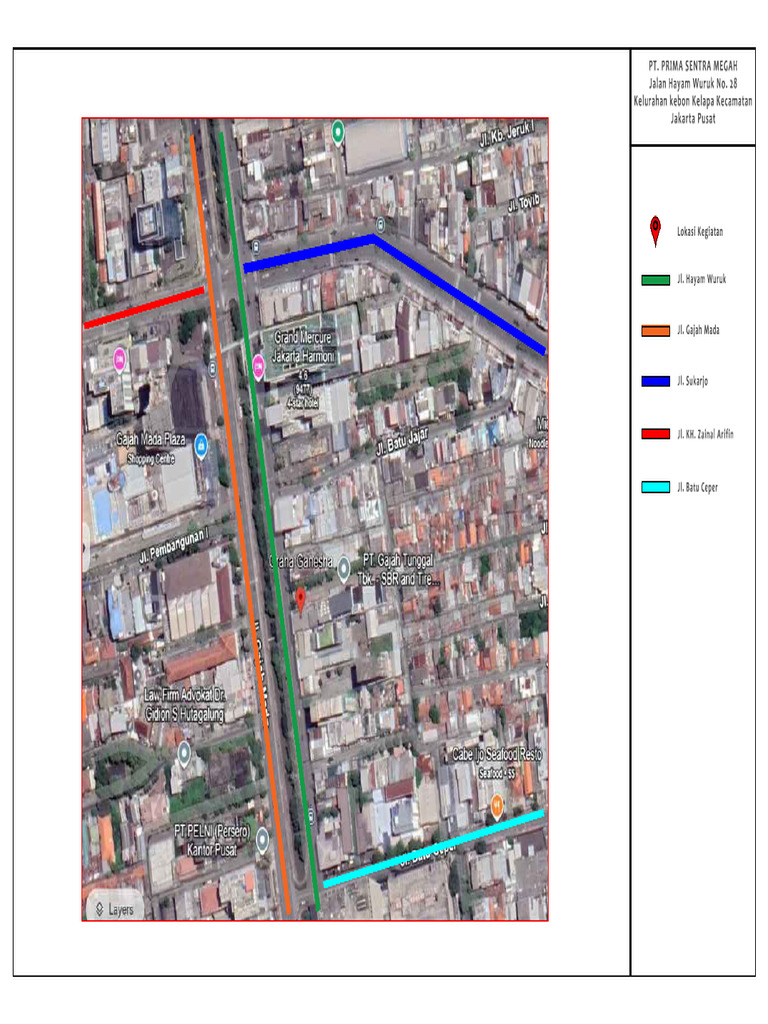 Layout Lokasi Kegiatan - Google Eart | PDF