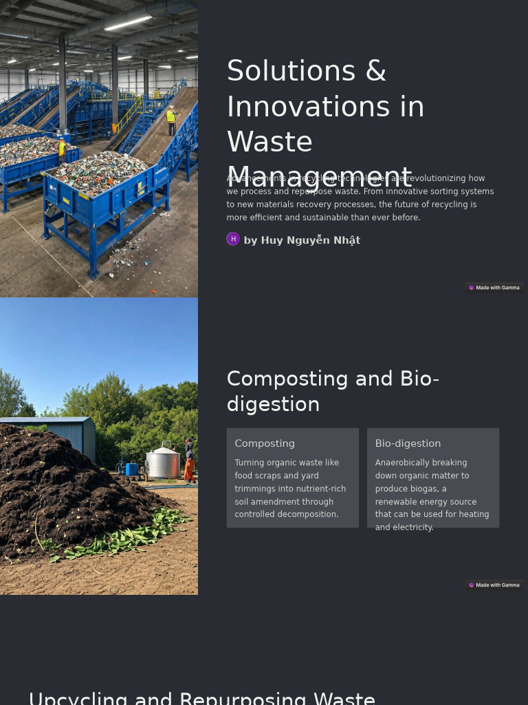 Solutions and Innovations in Waste Management | PDF