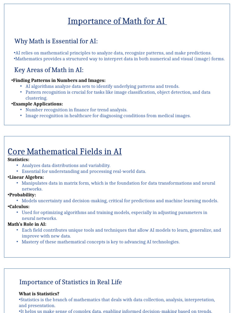 Maths in AI | PDF | Artificial Intelligence | Intelligence (AI) & Semantics