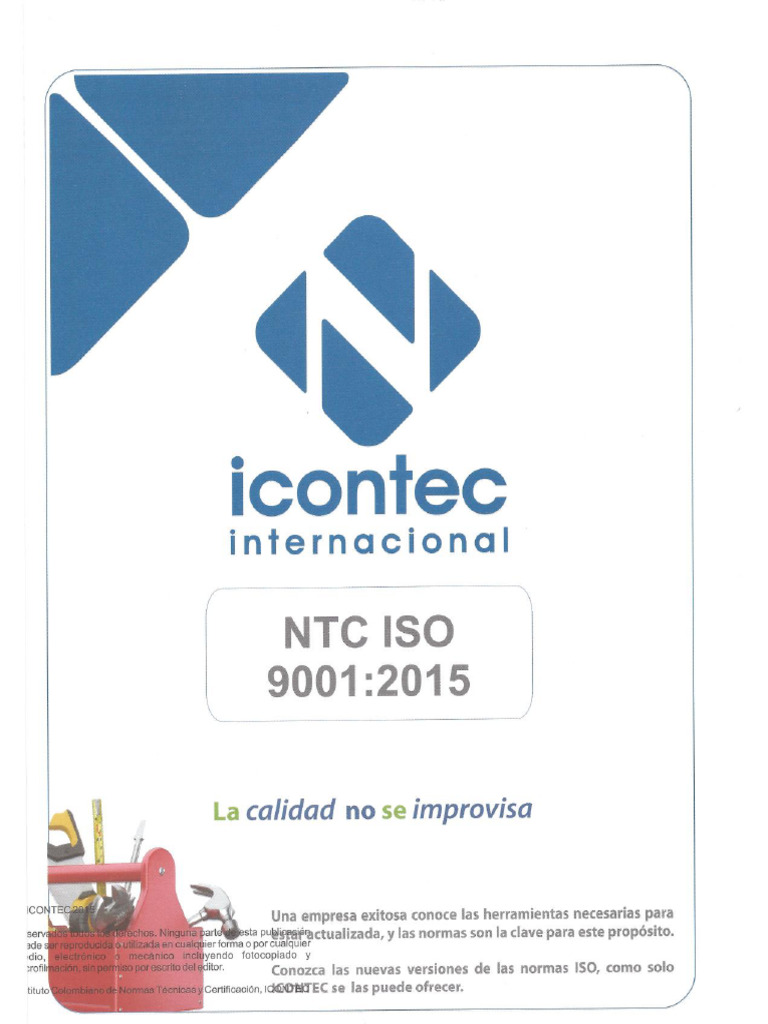 NTC Iso 9001-2015 Requisitos | PDF
