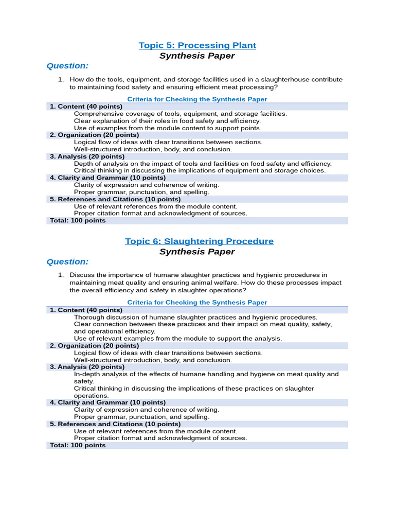 Synthesis Paper | PDF | Slaughterhouse | Citation