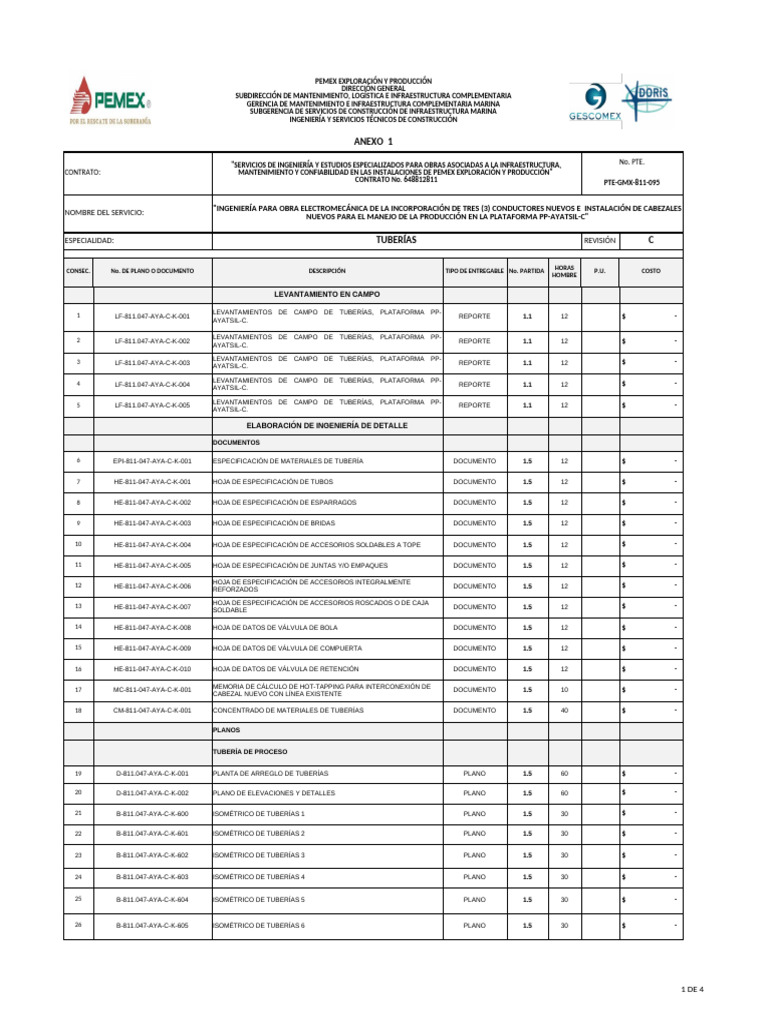CEDULA DE DOCUMENTOS OS-047 Y OS-048 | PDF