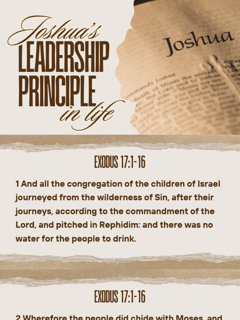 Joshua's Discipleship Principles in Life | PDF | Joshua | Moses