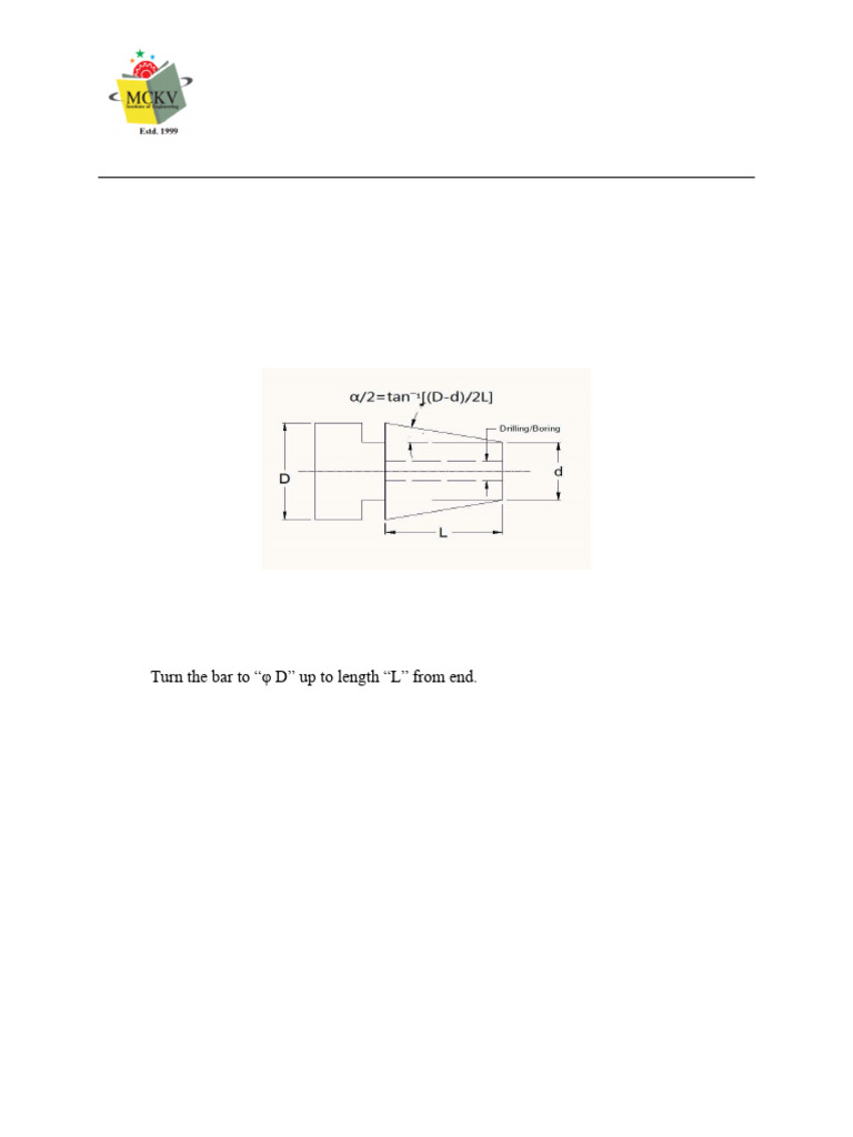 Taper Pin Manufacturing in Lathe | PDF