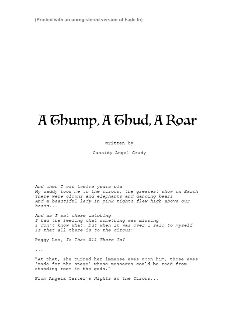 A Thump a Thud a Roar | PDF | Ventriloquism | Magic (Illusion)