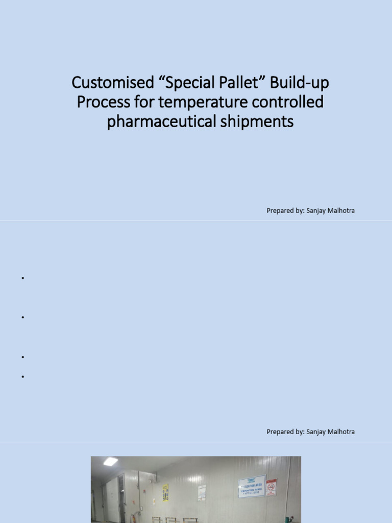 Special Pallet Process for Pharma Shipments | PDF | Pallet ...