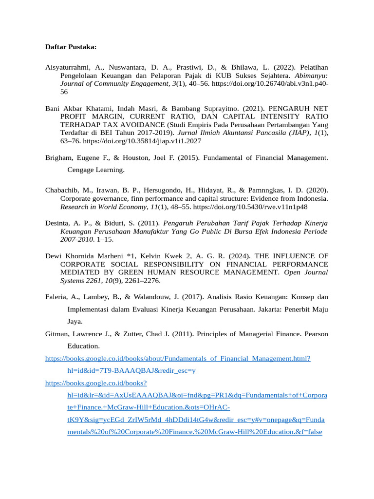 Daftar Pustaka 1 | PDF | Private Sector | Business