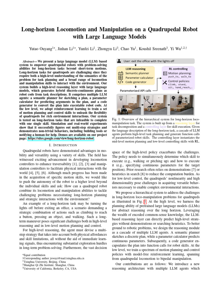 Quadrupedal Robot LLM System for Tasks | PDF | Parameter (Computer Programming) | Robot