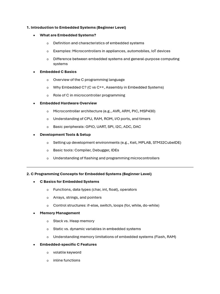 Embedded Interview And Syllabus Pdf Embedded System Microcontroller 2083