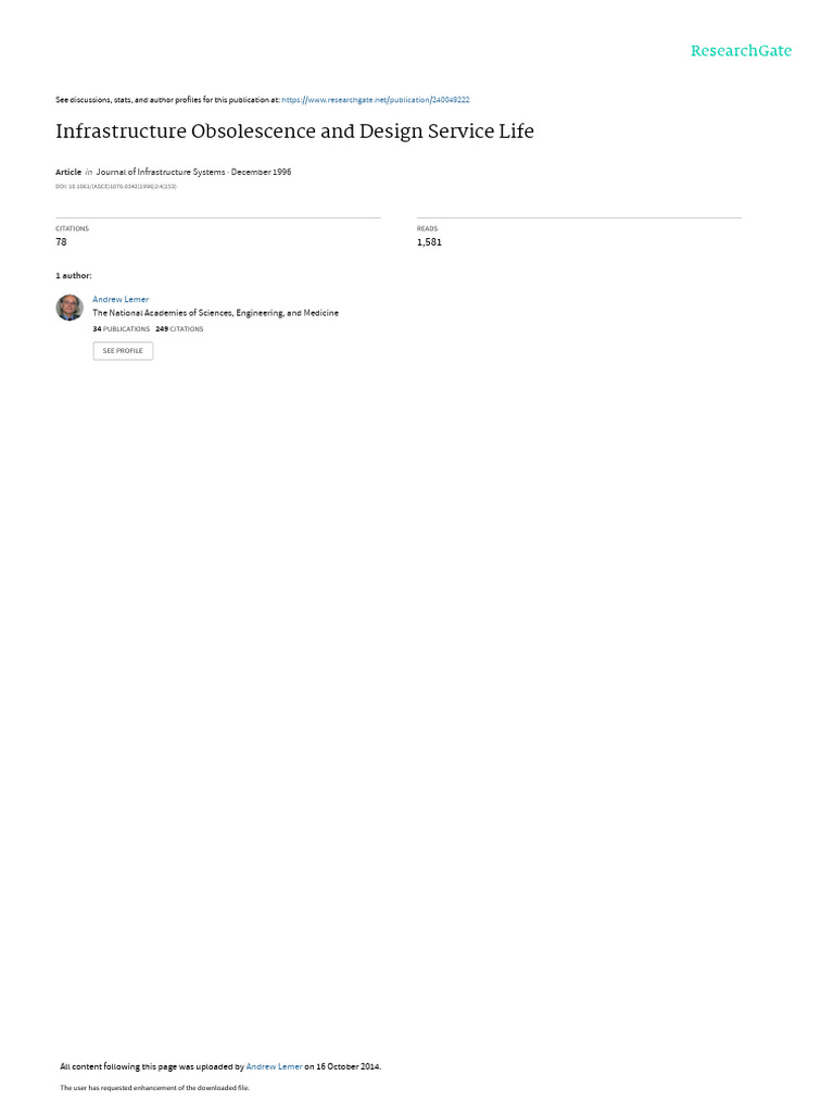 Infrastructure Obsolescence and Design Service Lif | PDF