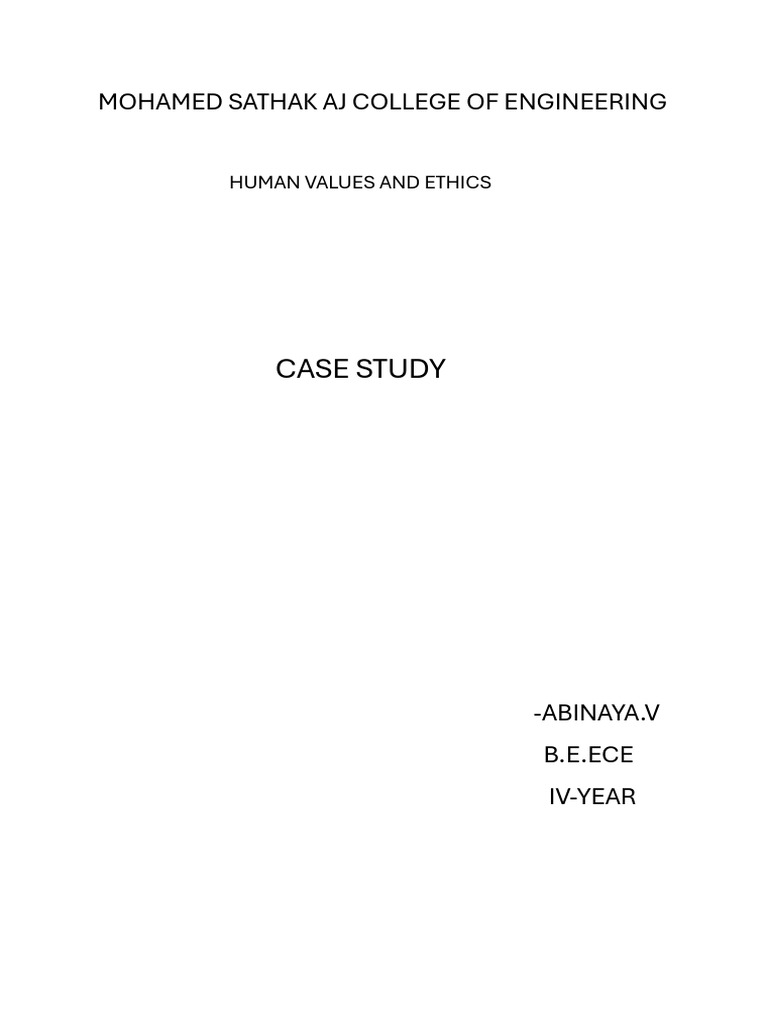 Engineering Ethics Case Study | PDF