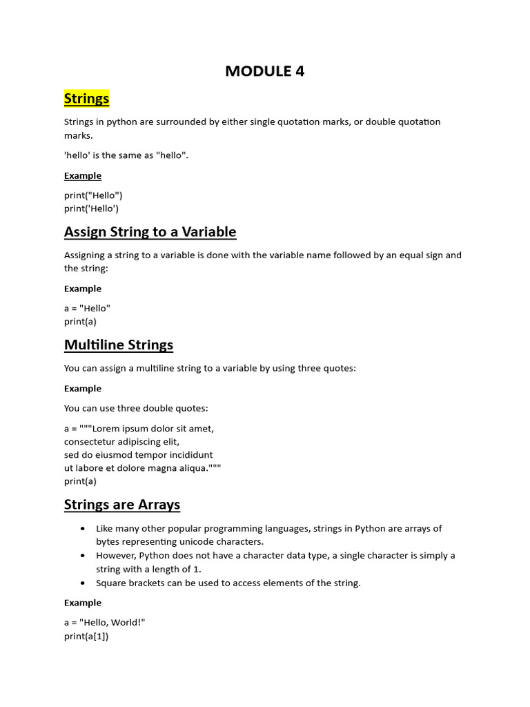 MODULE 4 | PDF | Computer File | String (Computer Science)