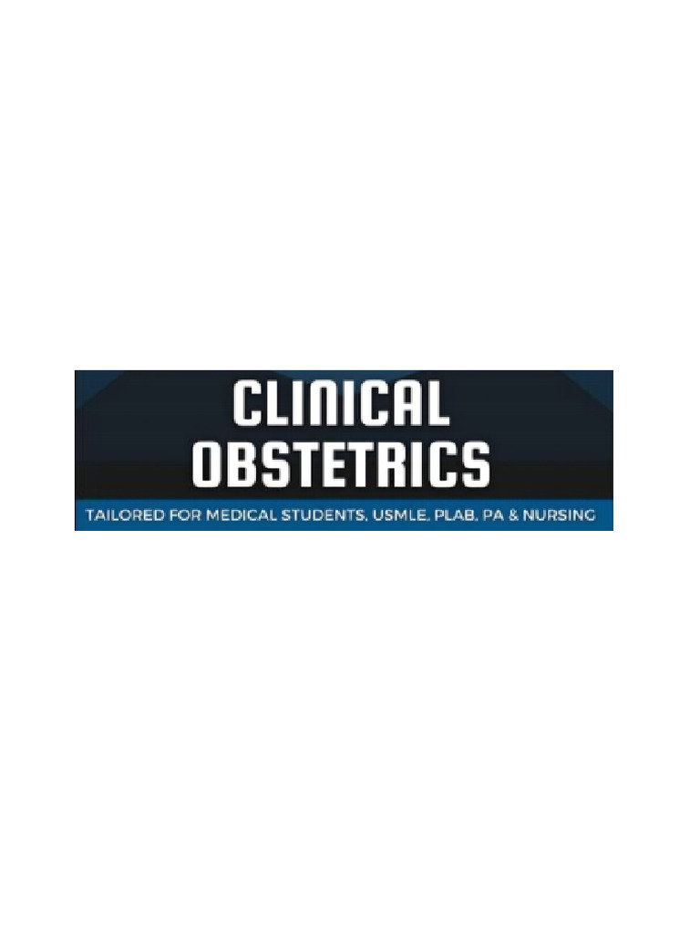 Clinical Obstetrics Study Notes PDF | PDF | Reproduction | Anatomy