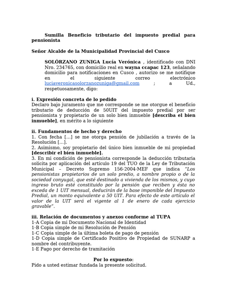 Modelo de Escrito Administrativo LPDerecho | PDF