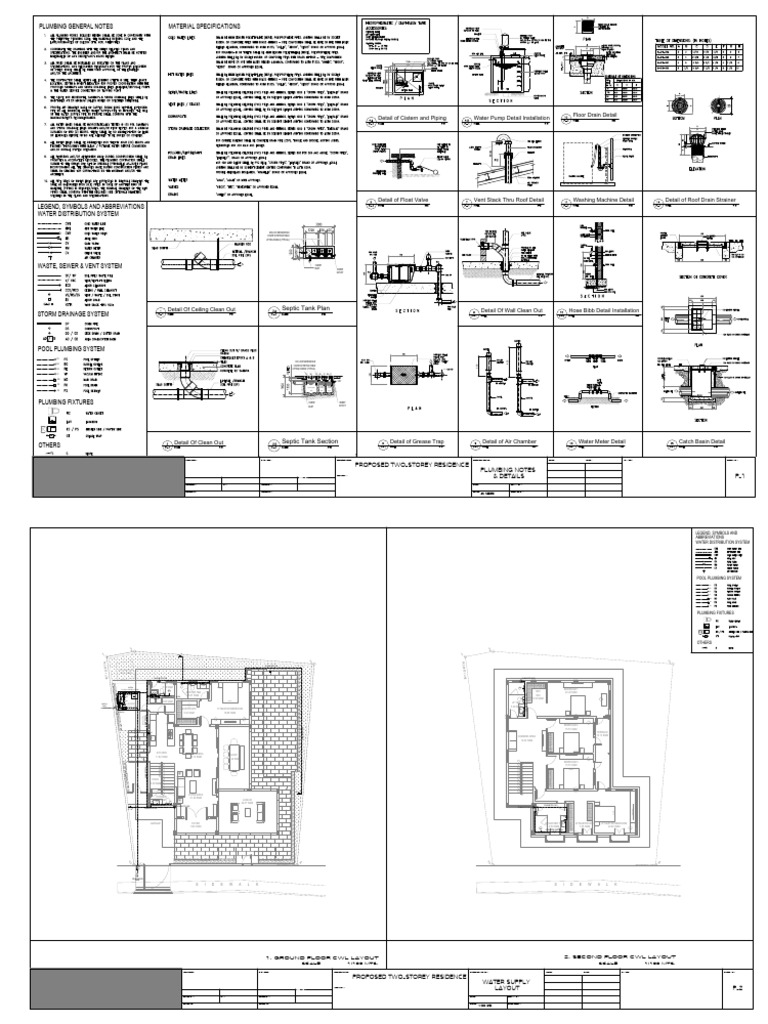 Sample Plumbing | PDF | Storm Drain | Plumbing