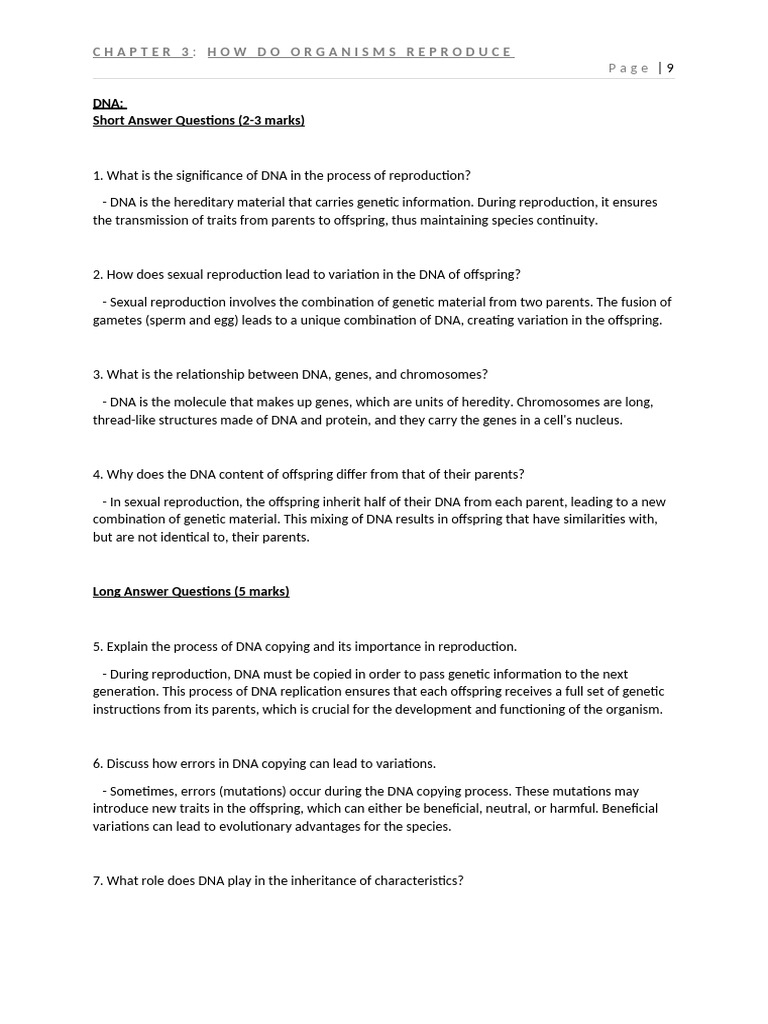 How Do Organisms Reproduce Qna | PDF | Reproduction | Menstrual Cycle