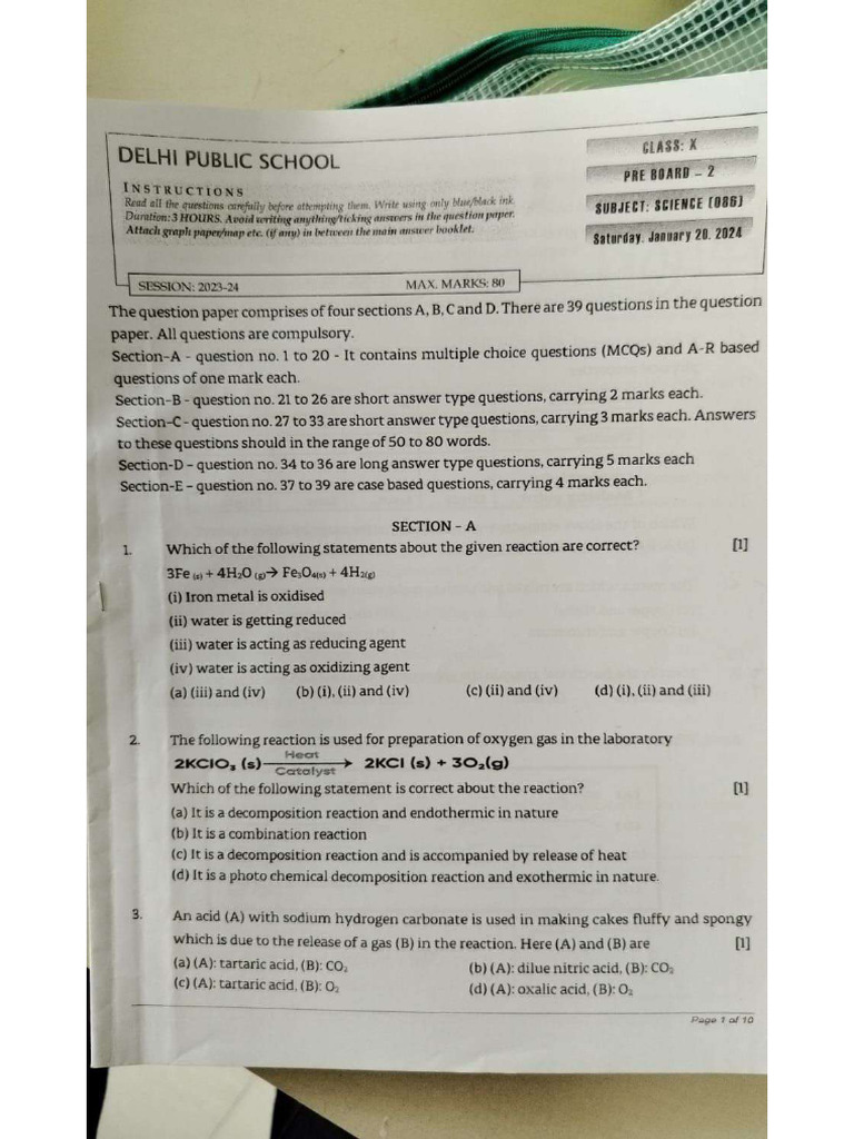 SCIENCE 23-24 DPS prb2 Paper | PDF
