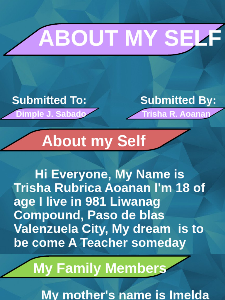 (Trisha Aoanan) About My Self-Wps Office | PDF