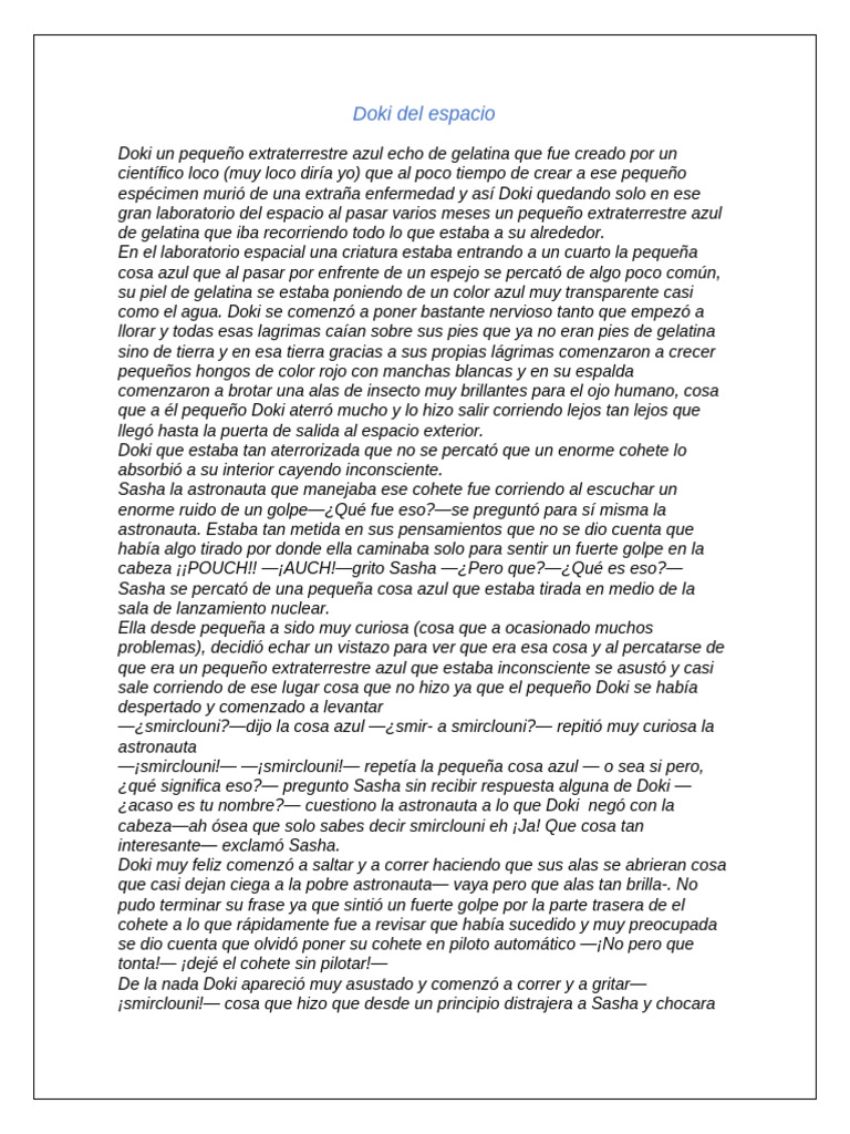 Doki Del Espacio | PDF