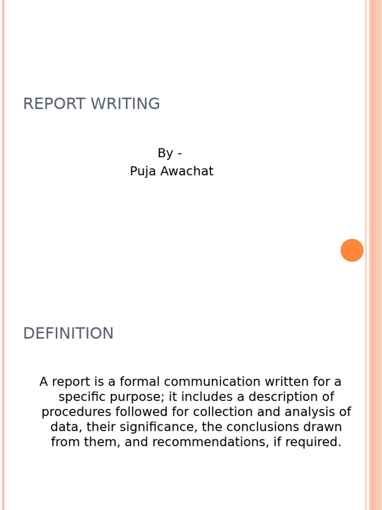 Report Writing PPA | PDF | Information | Data