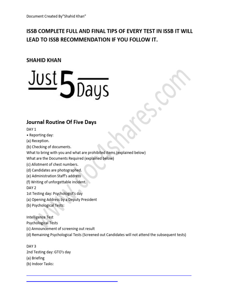 Issb Complete Full And Final Tips Of Every Test In Issb It Will Lead To