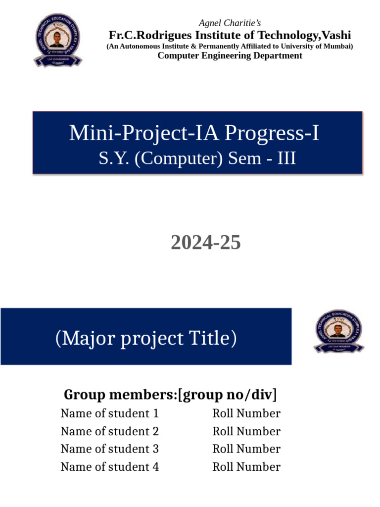 Progress 1 Mini Project Slide Template | PDF