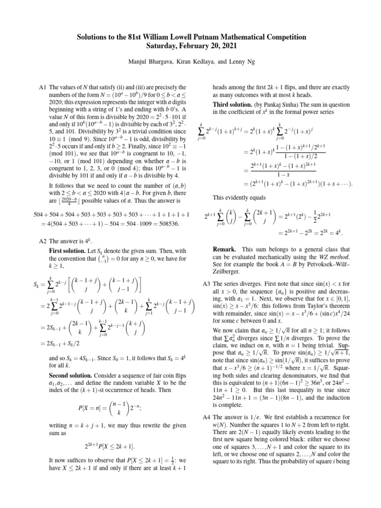 2020s | PDF | Square Root | Mathematics