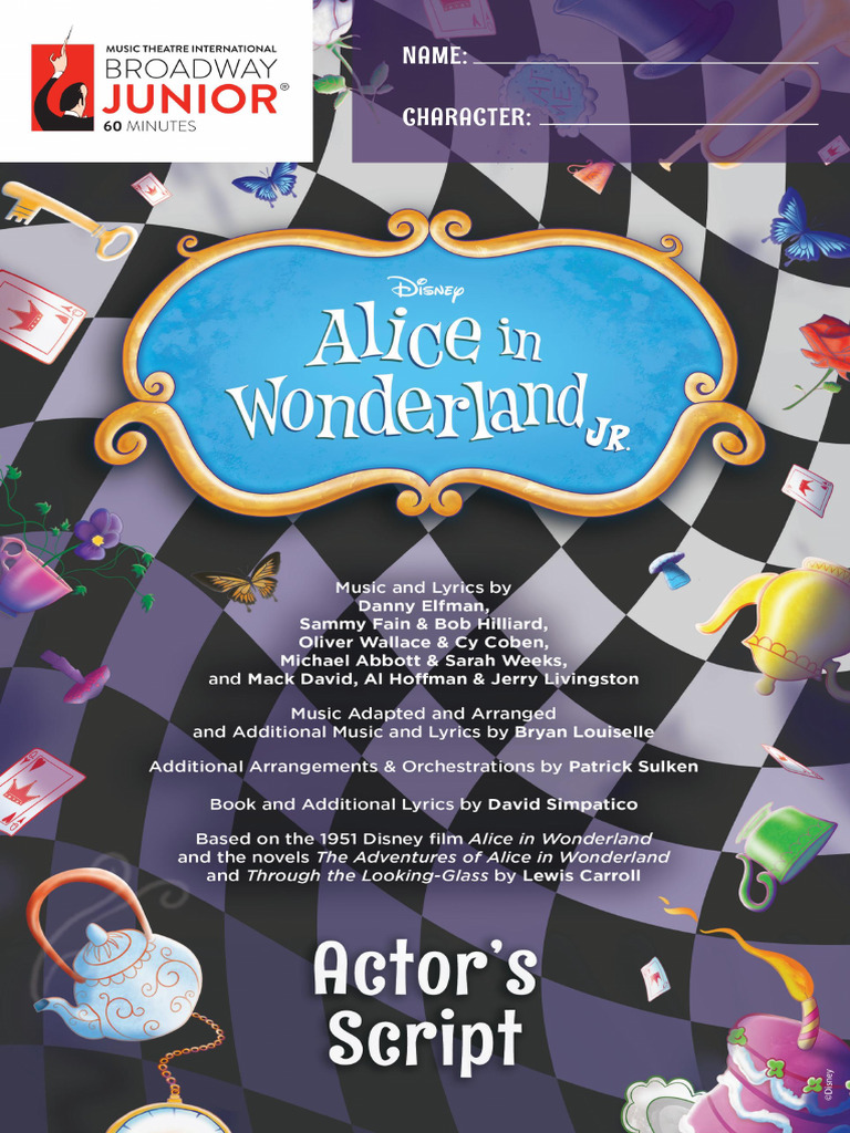 Alice in Wonderland Script | PDF