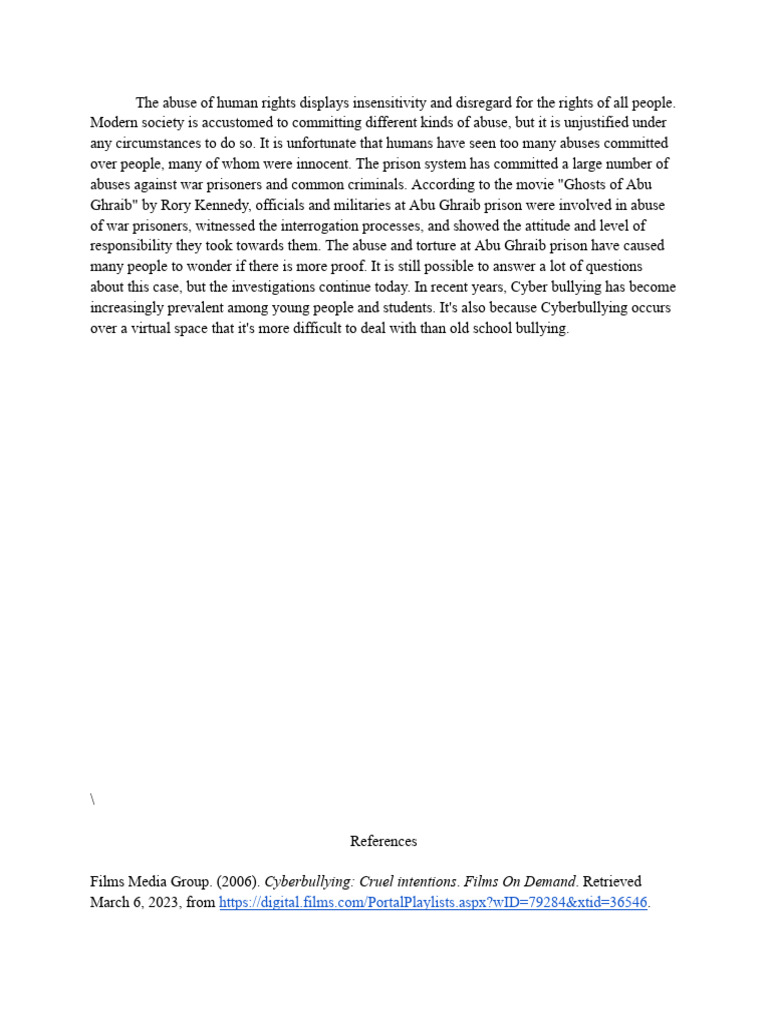 Human Rights Abuse Awareness | PDF
