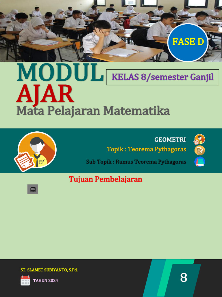 Modul Ajar Teorema Pythagoras | PDF