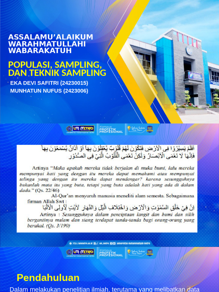 REV PPT Populasi Dan Sampling | PDF
