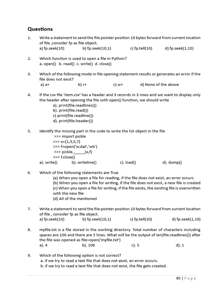 Class-12th Computer Science Support Material 2023-2024-88-104 | PDF | Cursor (User Interface ...