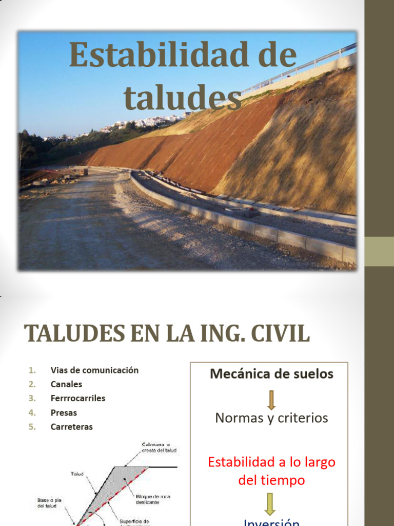 Estabilidad de Taludes en Ingeniería Civil | PDF | Fricción | Falla ...