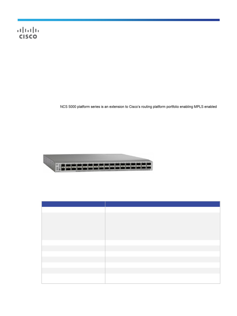 Cisco-NCS5000. | PDF | Networking | Multiprotocol Label Switching