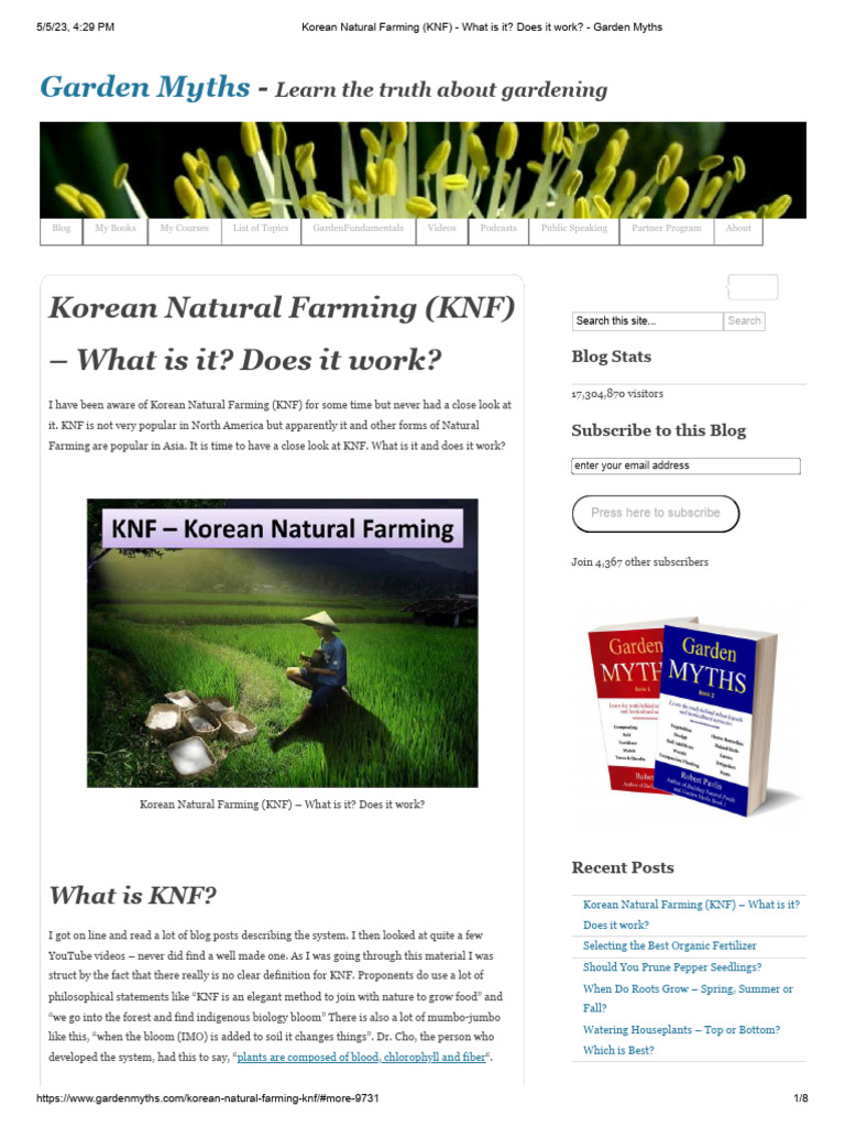Korean Natural Farming (KNF) - What is it_ Does it work_ - Garden Myths | PDF | Horticulture ...