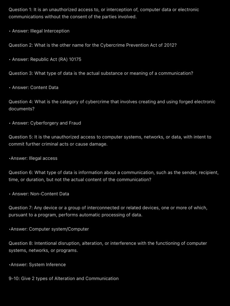 Cybercrime Definitions and Offenses | PDF