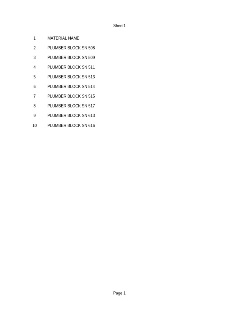 Plumbing Block Specifications | PDF