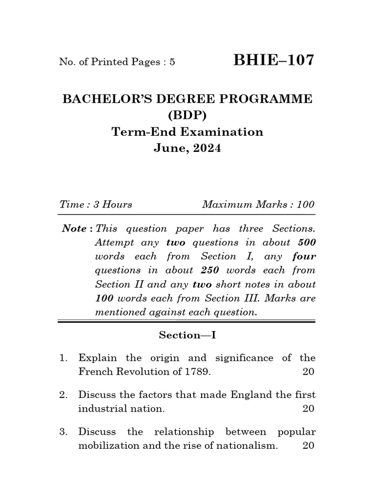 BHIE-107 June 2024 | PDF