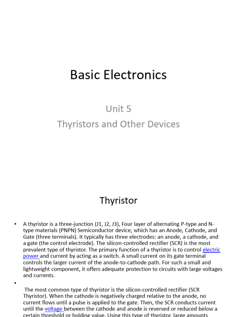 BE Unit 5 | PDF | P–N Junction | Diode
