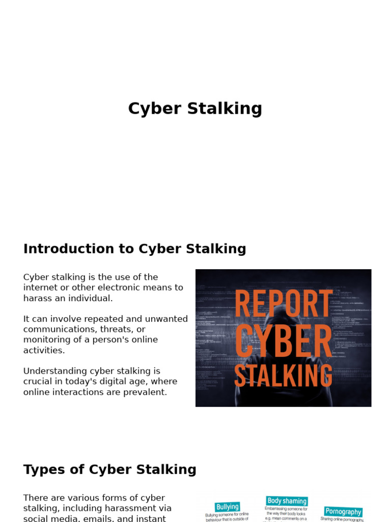 Cyber Stalking | PDF | Stalking | Psychology