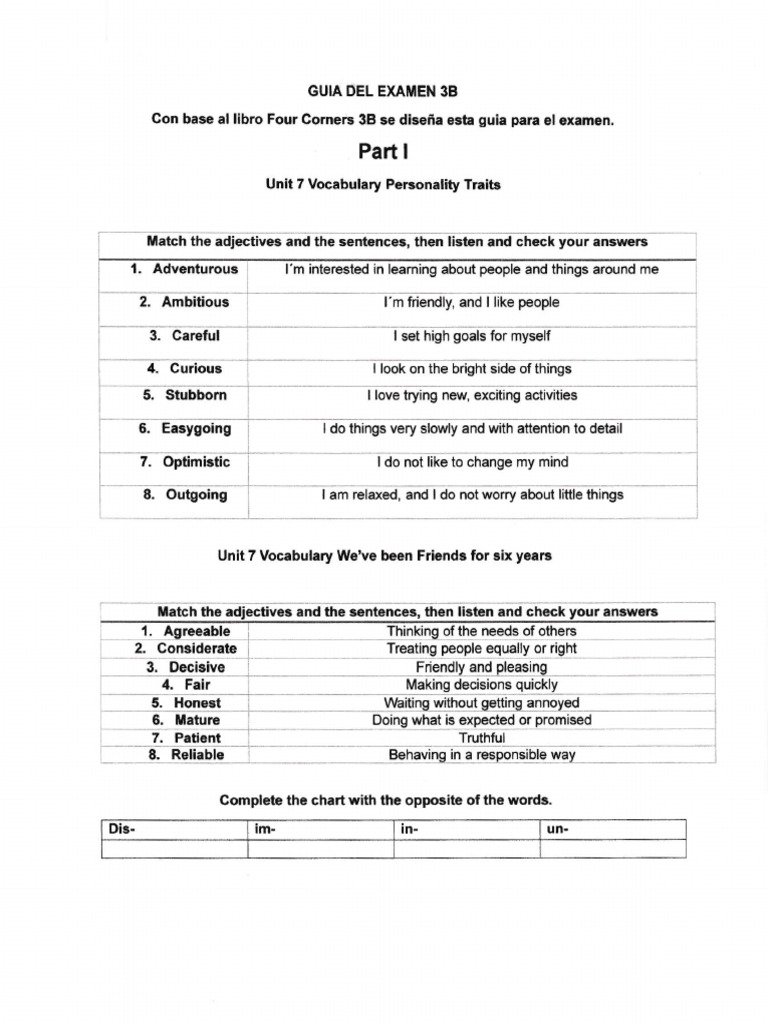 Guia examen 3b (1) | PDF | Adverb | Linguistic Morphology