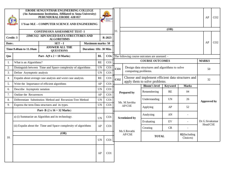 CTPS-CAT-1-SET-1 | PDF | Algorithms | Computational Complexity Theory