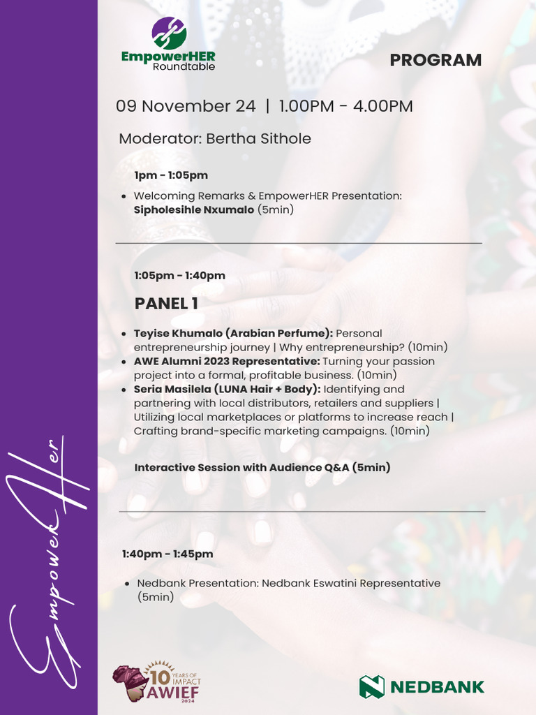 EmpowerHER 2024 Program | PDF | Entrepreneurship | Business EmpowerHER 2024 Program | PDF | Entrepreneurship | Business