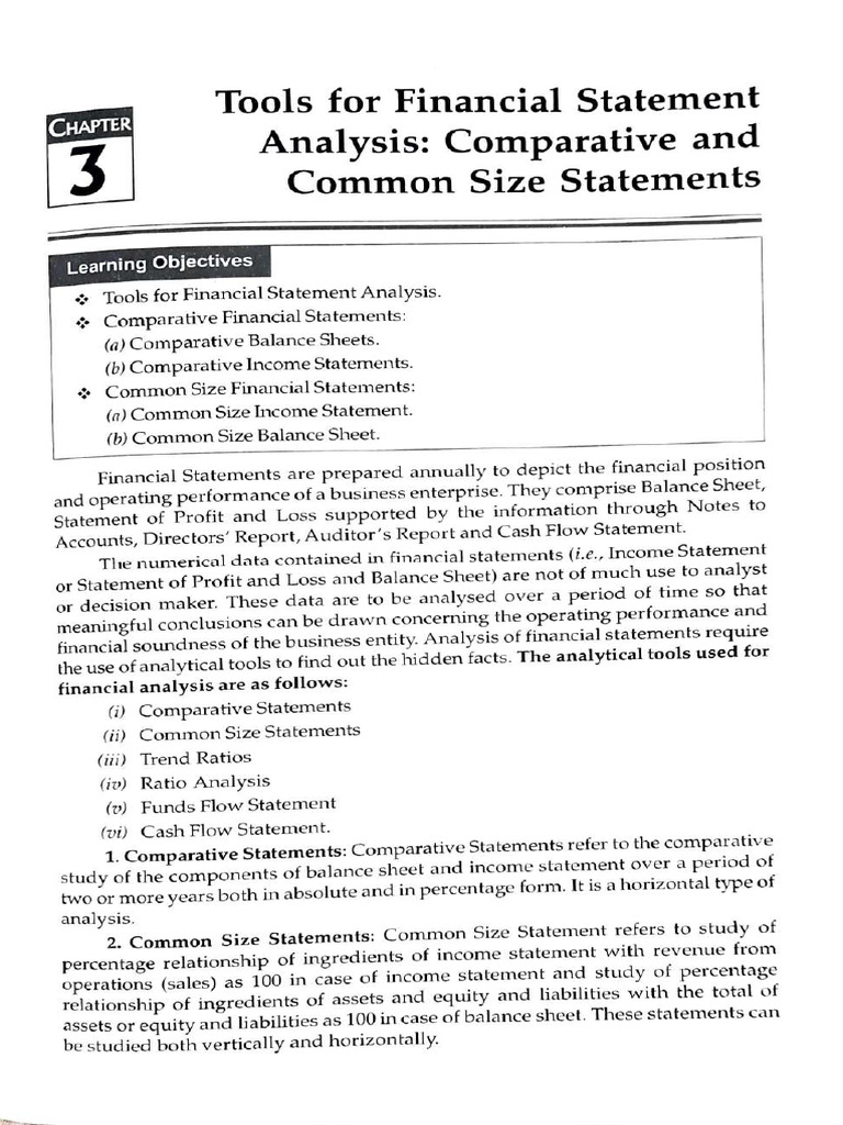 Ch 3 - FS Comparative & Common Size Statements | PDF | Balance Sheet ...
