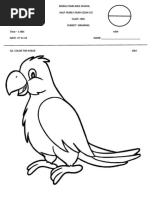 Class 1 Drawing Exam Worksheet 2024 | PDF